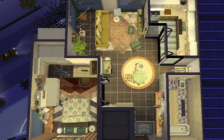 模拟人生4速建 附网盘 [分享一个城市蜗居生活改造房屋]适合独居的...