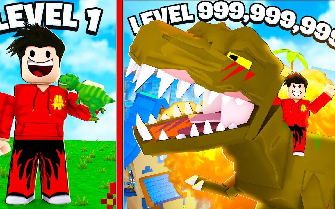 Roblox恐龙进化模拟器:进化最强恐龙!哥斯拉大战金刚!小格解说