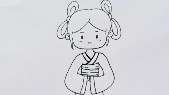 简单画古装女孩