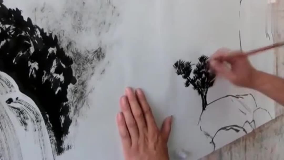 山水画教学 国画技法教学