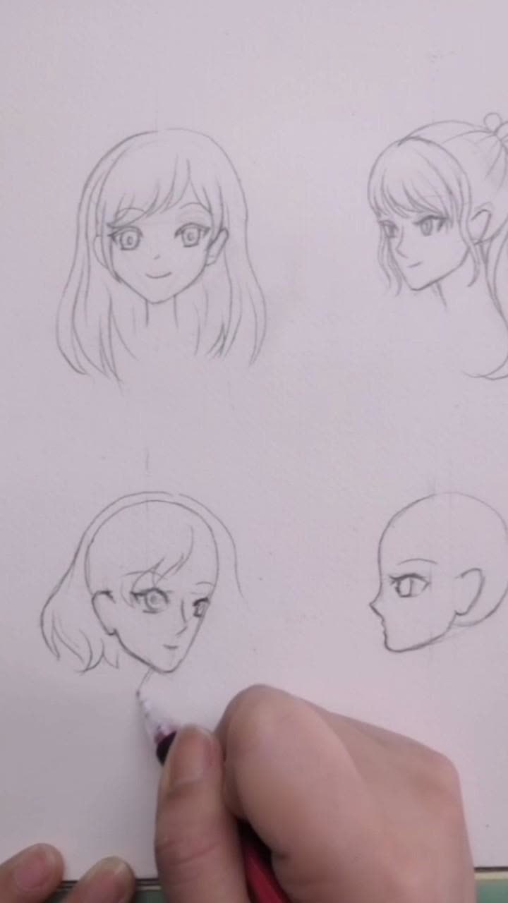 超级简单的漫画脑袋头发教程