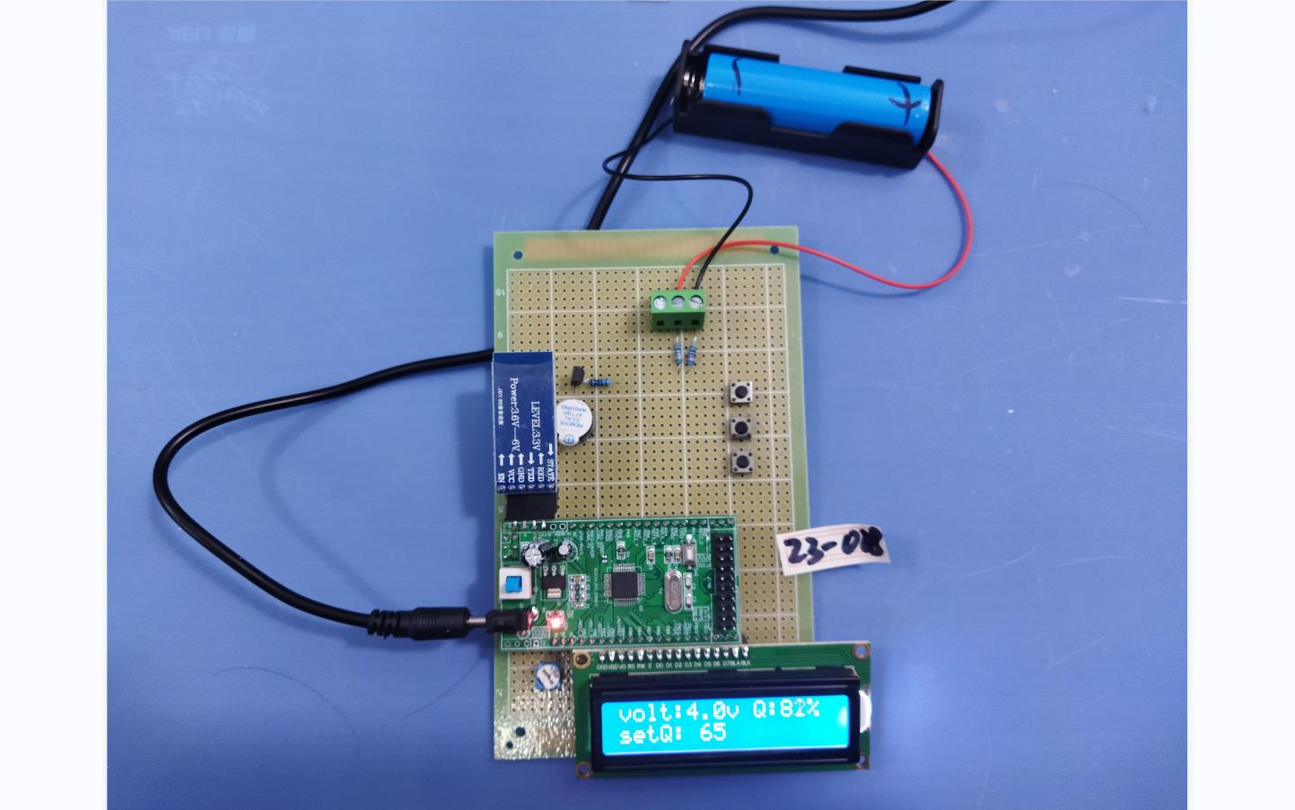 基于STM32单片机的锂电池电压电量检测系统+蓝牙APP上传控制设计...