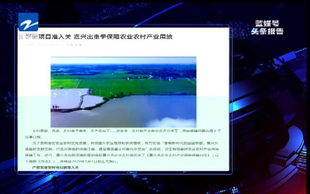 严把项目准入关 嘉兴重拳保障农业农村产业用地
