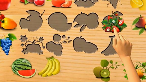 认识蔬菜和水果,趣味早教拼图,少儿英语启蒙