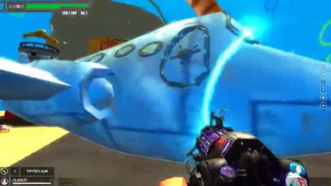 海绵宝宝模组,飞机坠机蟹堡王,要叫救护车嘛