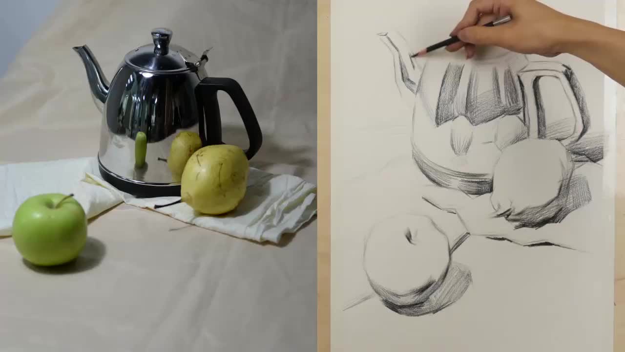 超实用素描静物教程,新手零基础的同学这次千万不要错过这次干货
