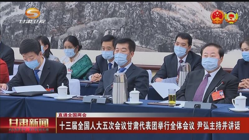 [甘肃新闻]直通全国两会 十三届全国人大五次会议甘肃代表团举行全体...