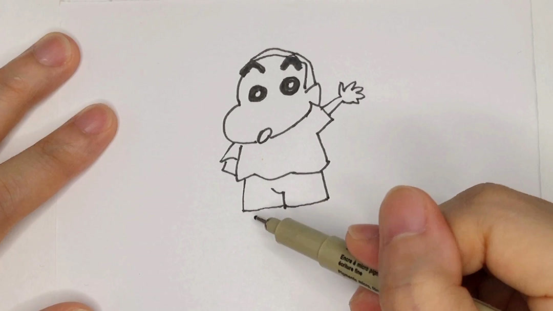 简笔画蜡笔小新,一分钟的画