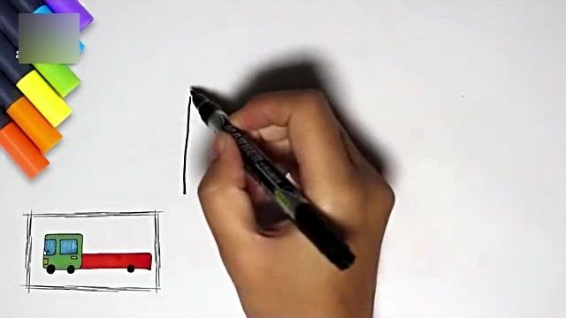运货能手小卡车简笔画