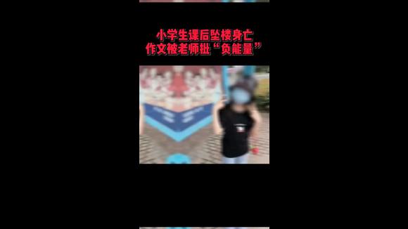 小学生作文课后跳楼坠亡 官方称作文涉抄袭:网上抄的