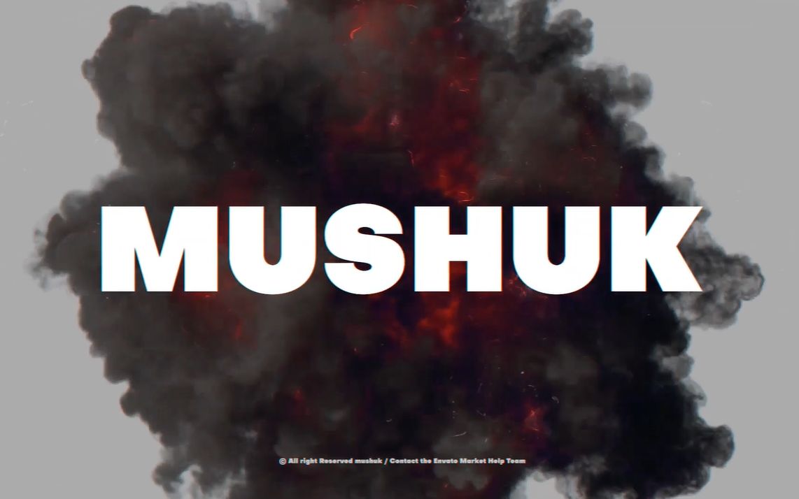 AE模板-新潮数字故障踩踏黑色粗体错版文字动态排版包(4965)