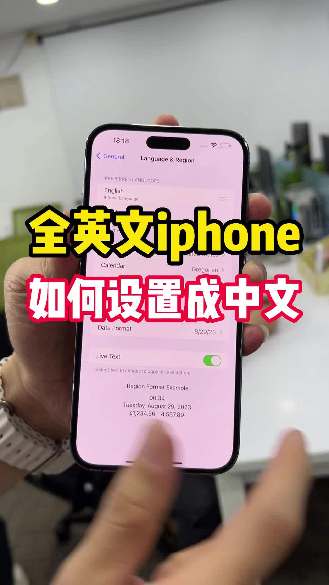 粉丝面交,手把手教他,如何把全英文iphone设置成中文 ...