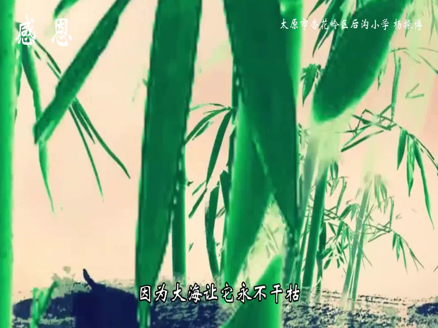 儿童诗《感恩》朗诵配乐视频