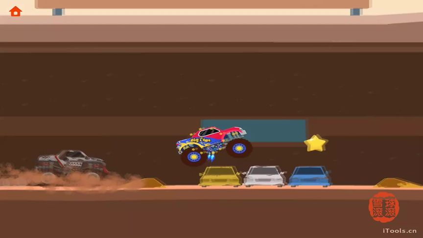 汽车赛车总动员 大脚车总动员1 大脚车跑得真快呀!宝宝亲子赛车