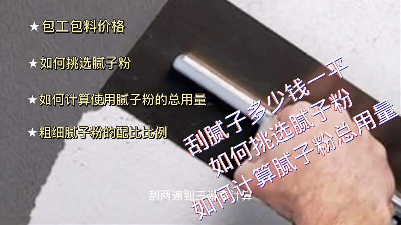 刮腻子多少钱一平米?如何挑选腻子粉?如何计算腻子粉总用量