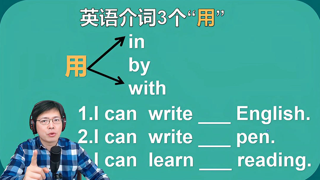 英语中这3个介词经常翻译为“用”,如何区别使用?一次掌握