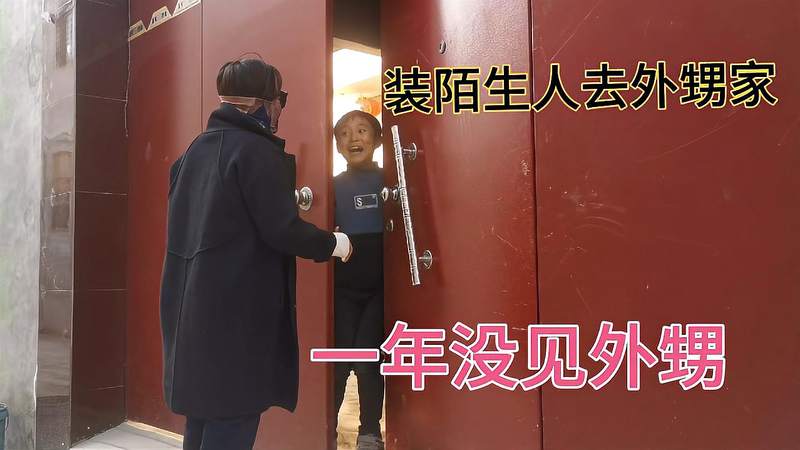 一年没见外甥了,戴面具假装陌生人去姐姐家,外甥能否认出小姨