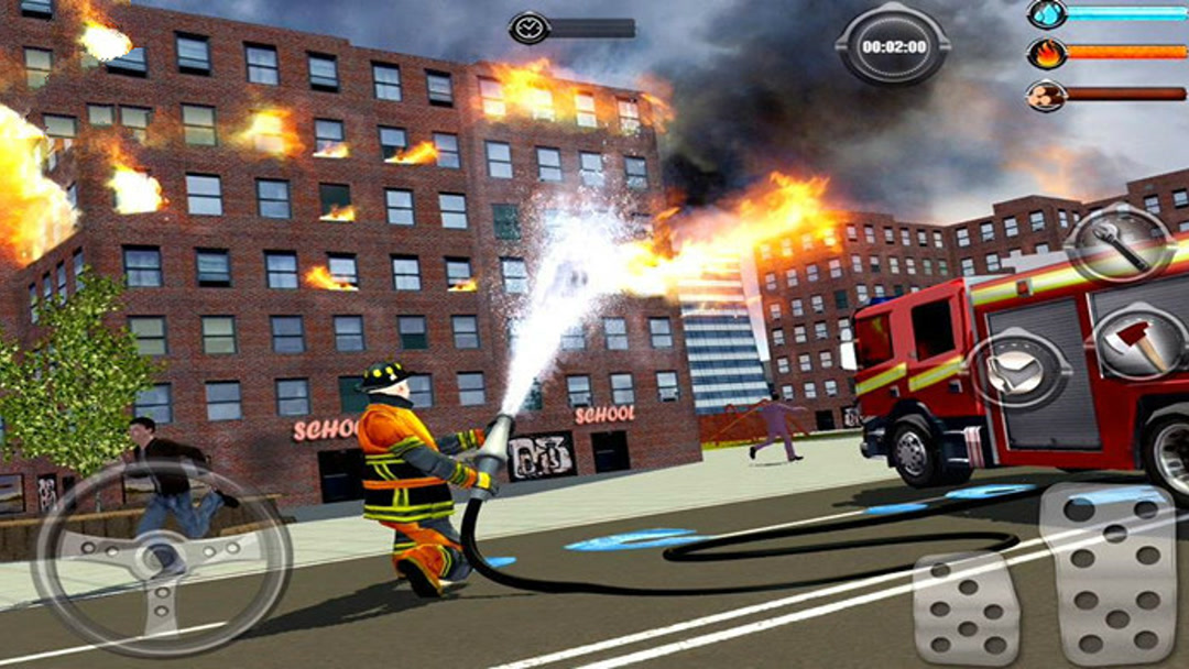 【宅妈趣玩】消防车模拟器 消防车城市救援p12