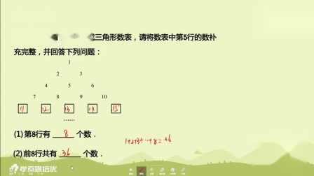 寒假第六讲三角形数表