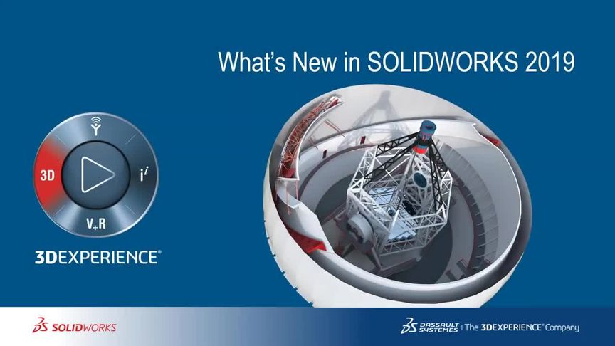 SolidWorks 2019新增功能英语中文字幕