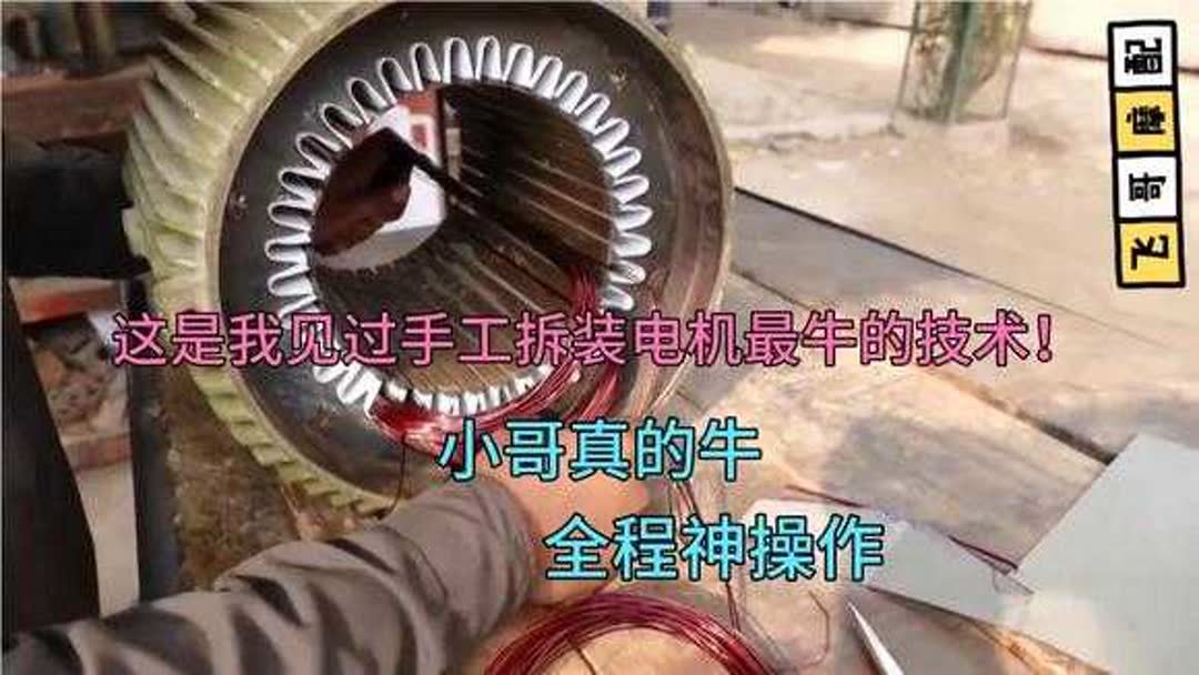 这是我见过手工拆装电机最牛的技术!印度小哥真的牛!全程神操作