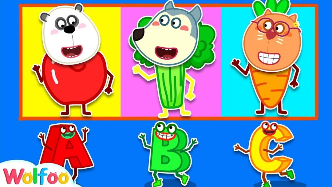沃尔夫动画:学习ABC字母游戏,沃尔夫教妹妹认识字母