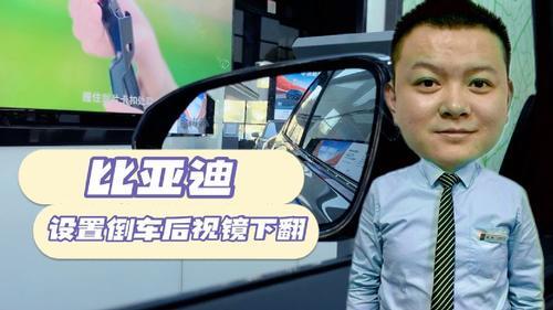 比亚迪设置倒车后视镜下翻功能