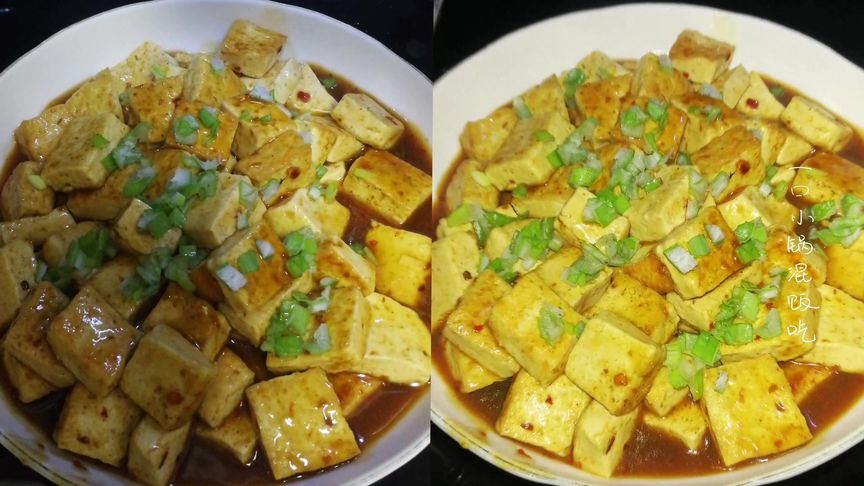 小夫妻在家学做家常菜麻婆豆腐,简单易学,一看就会,味道棒棒的