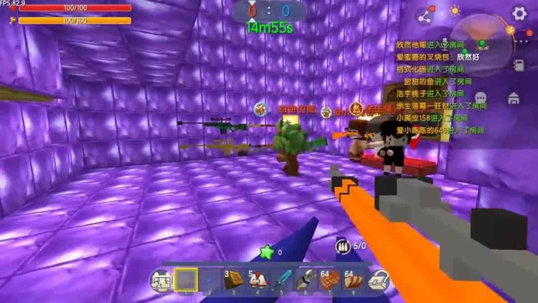 迷你世界谁是狙神,欣然有脉冲的神器狙击枪,真是无敌了!