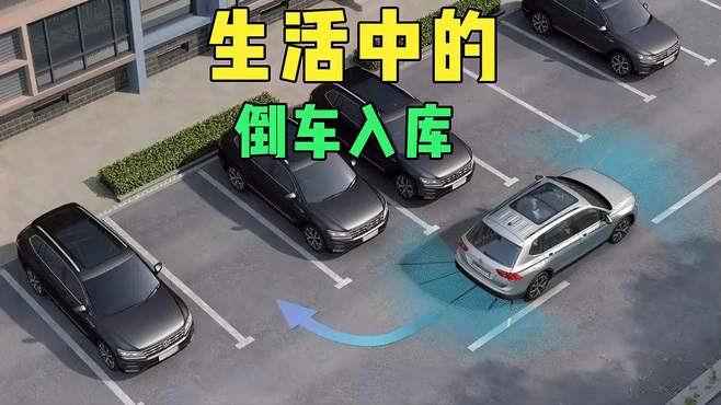 现实版倒车入库技巧,只需看准一个点,新手也能轻松掌握