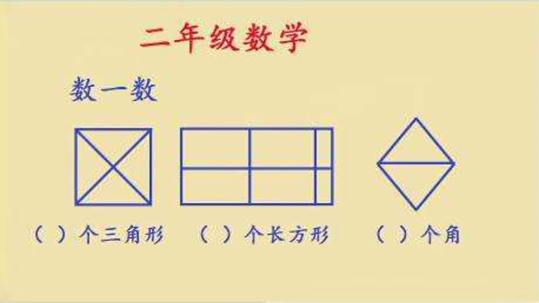 二年级数学思维拓展,数图形,这样数不会乱