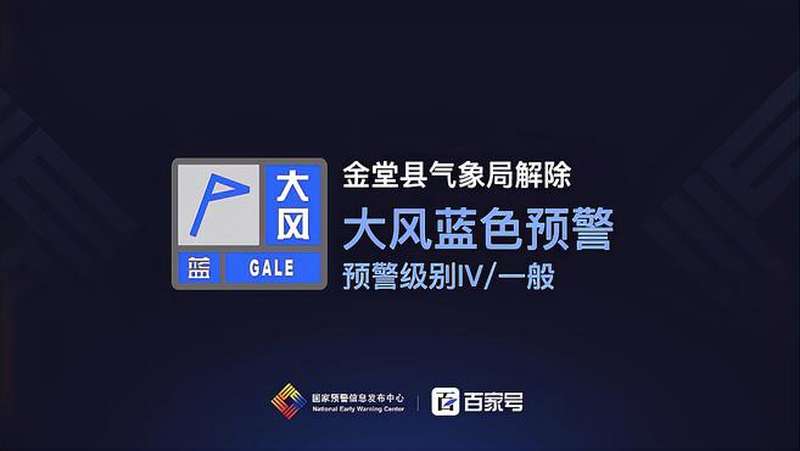 金堂县气象局解除大风蓝色预警「IV级/一般」