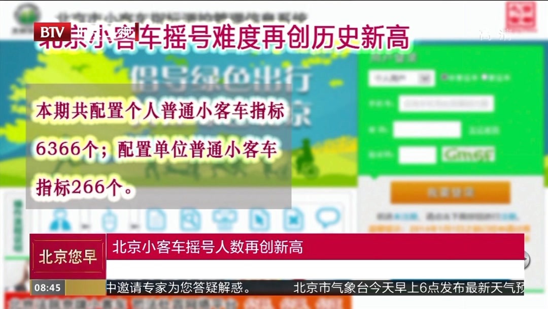 北京小客车摇号人数再创新高