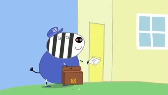 动画:之邮递员斑马先生给佩奇家送信