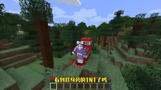 我的世界极限生存:当我走过的路会变成TNT时,整个村庄直接没了