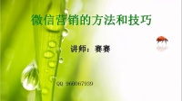 逐风微信营销视频教程一微信营销的方法和技巧