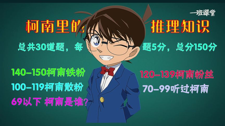 你对柯南推理知识了解多少?是柯南铁粉就来测试一下(第二期)