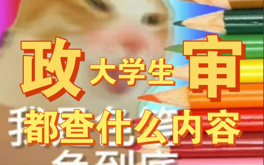大学生考公 考研 政审都查什么内容?