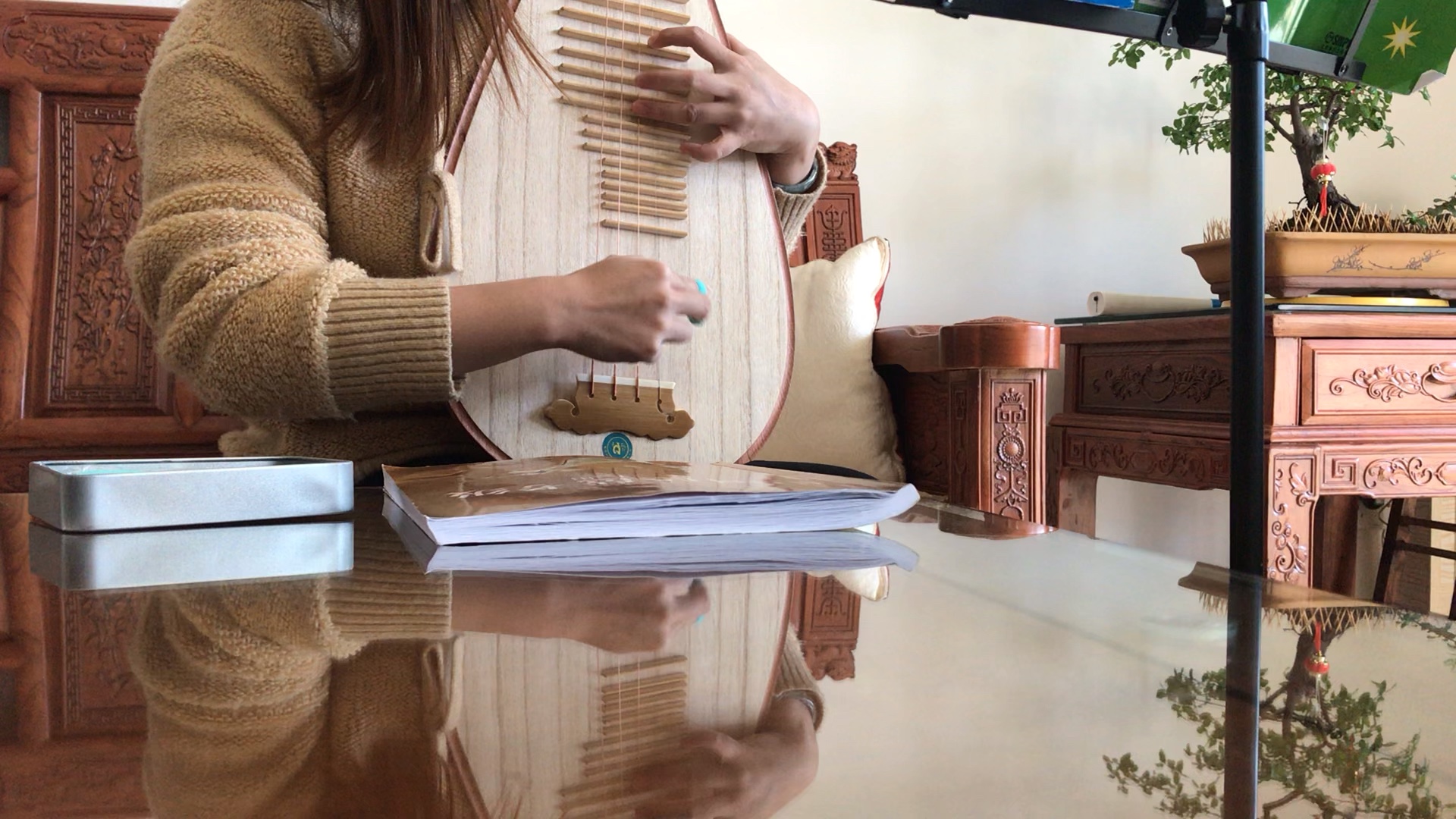 【琵琶】挑战练琴计划100天 第三天 周六肯定是要在大早上练琴啦!