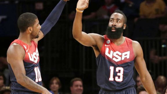 当哈登联手欧文!回顾二少在男篮世界杯决赛的精彩表演!