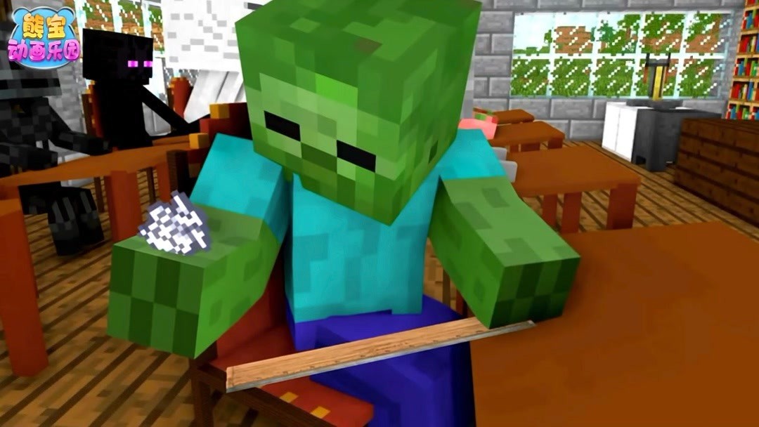 我的世界(怪物学校)画着画着笑了起来 他在画什么?