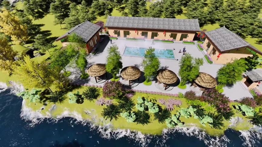 民宿规划设计#夯土房建造 #夯土#景观设计 #庭院设计