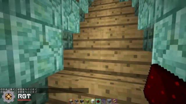 MC教你制作一个楼梯隐藏门,看似上楼梯其实走进了密室,太炫酷了