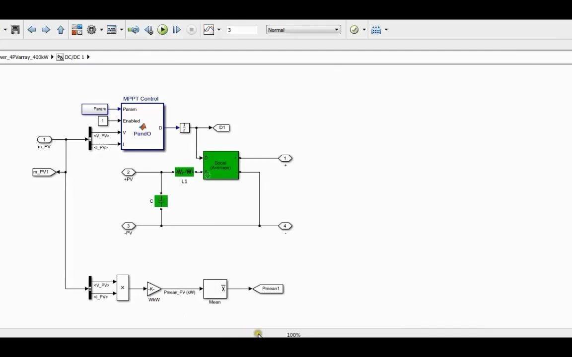 400 kW 并网太阳能光伏系统仿真 matlab simulink建模