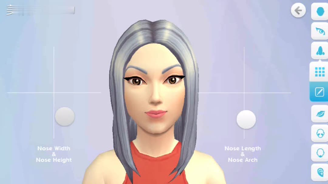 [手机版模拟人生4]听说有捏脸功能,我也来捏个玩玩。