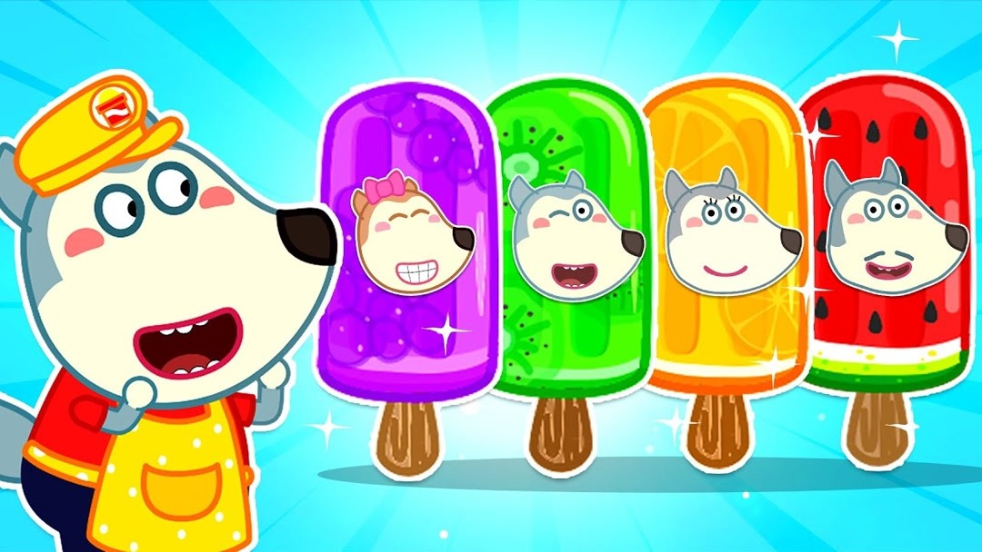 沃尔夫动画:沃夫和小伙伴们一起帮小猪卖水果