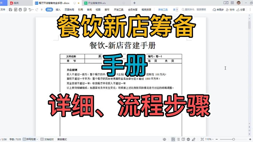 餐饮新店筹备手册,流程步骤清晰,可落地执行!