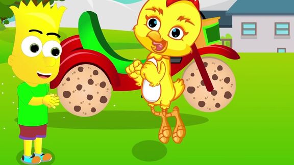 小鸡和小朋友们一起组装小三轮车 幼儿早教动画片