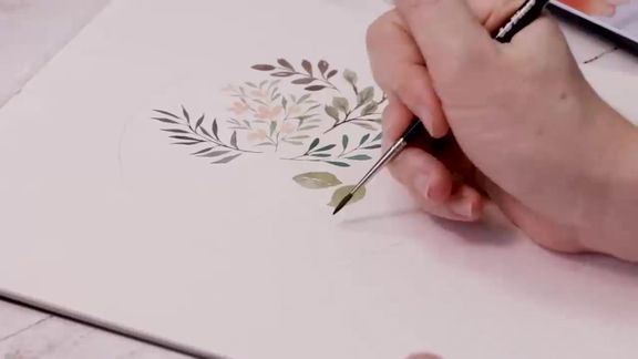 大师教你如何画水彩树叶,这画画技术厉害了!握笔就不一样!