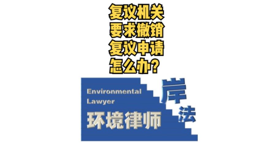 省级生态环境部门要求撤回复议申请怎么办?#行政复议 #生态环境
